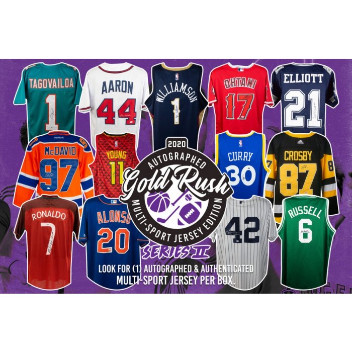 2020 Gold Rush Autographed Multi-Sport Jersey Edition Series 2 Box ...