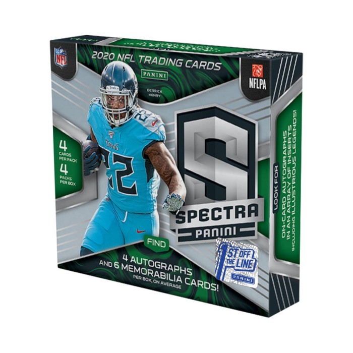 2020 Panini Spectra Football Hobby Box - 1st Off The Line (FOTL ...