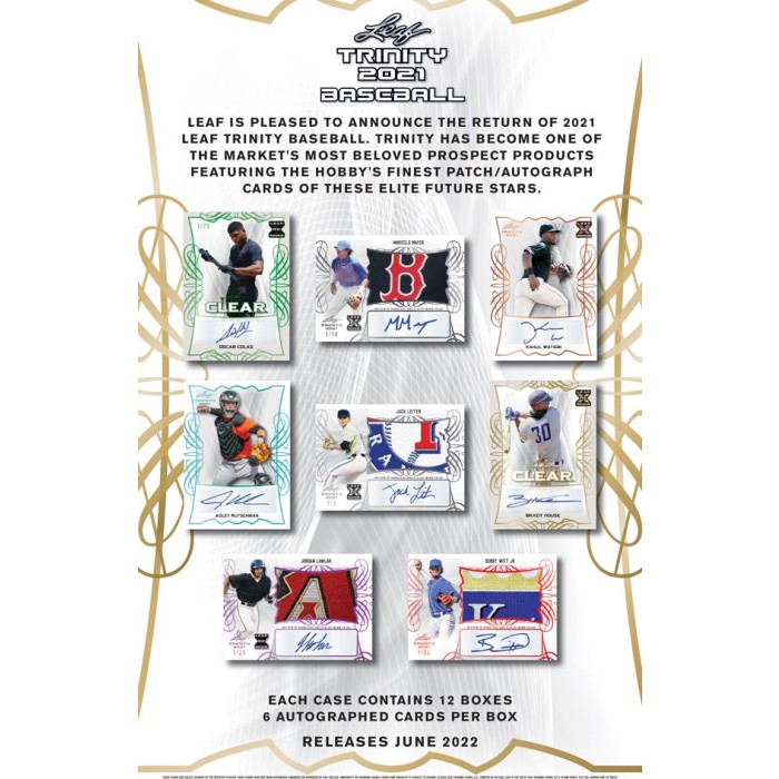 2021 Leaf Trinity Baseball Hobby 12-Box Case | Steel City Collectibles