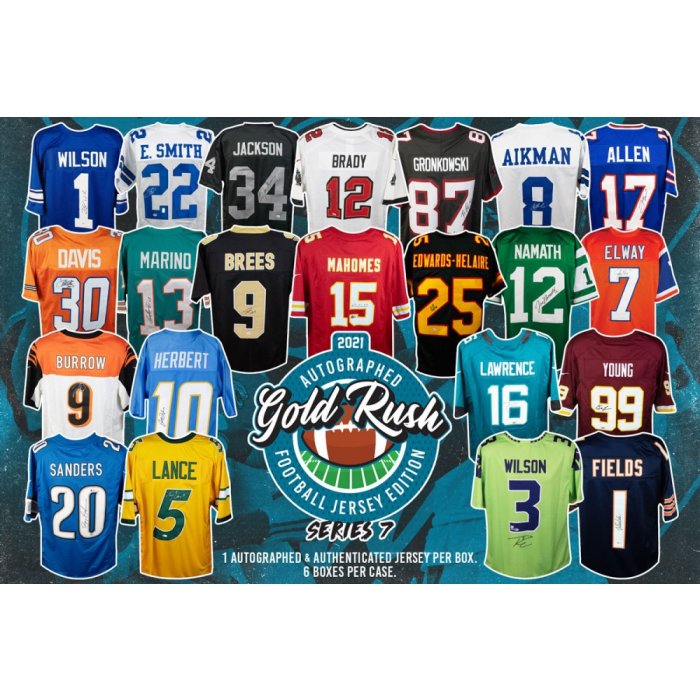 2021 Gold Rush Autographed Football Jersey Edition Series 7 Box | Steel ...