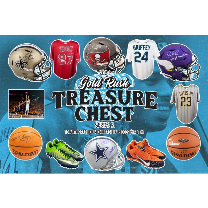 2021 Gold Rush Treasure Chest Series 2 Autographed Memorabilia Case ...