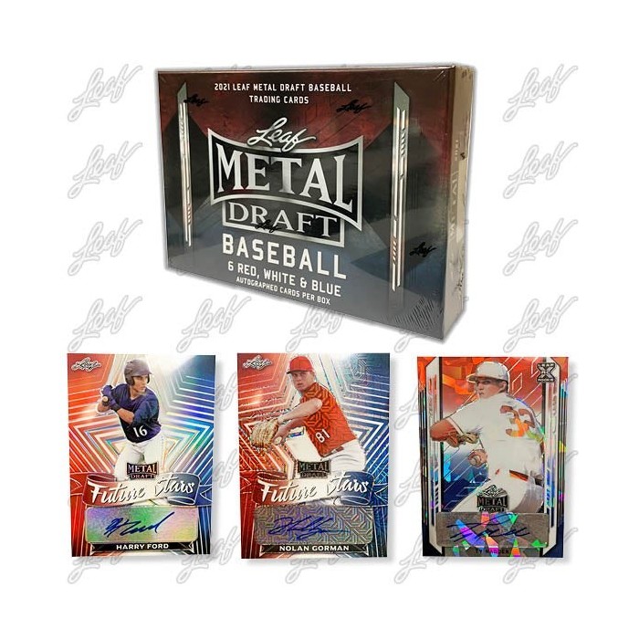 2021 Leaf Metal Draft Baseball Red, White and Blue Box | Steel City ...