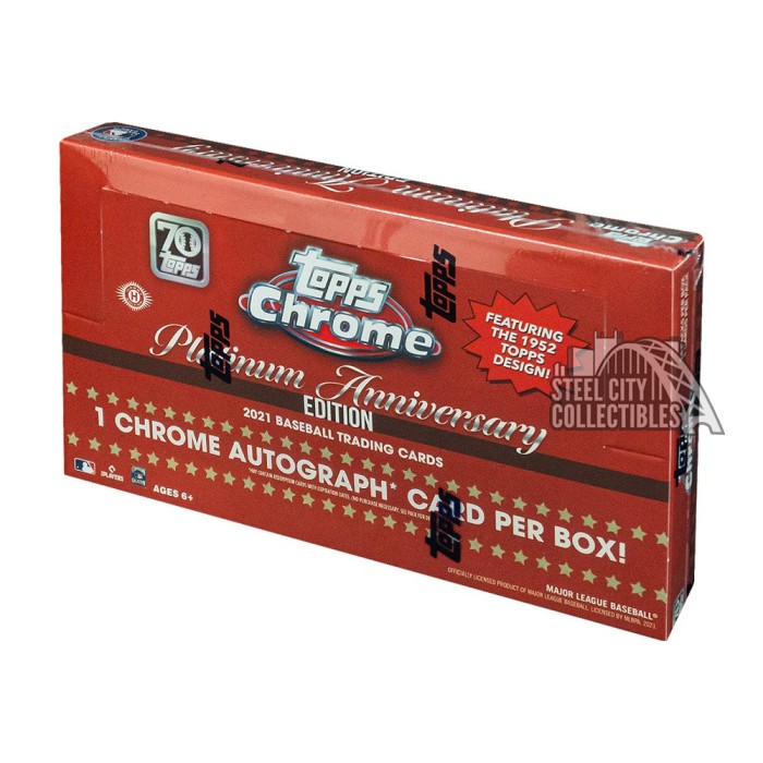 2021 Topps Chrome Platinum Anniversary Baseball Hobby Box | Steel City ...
