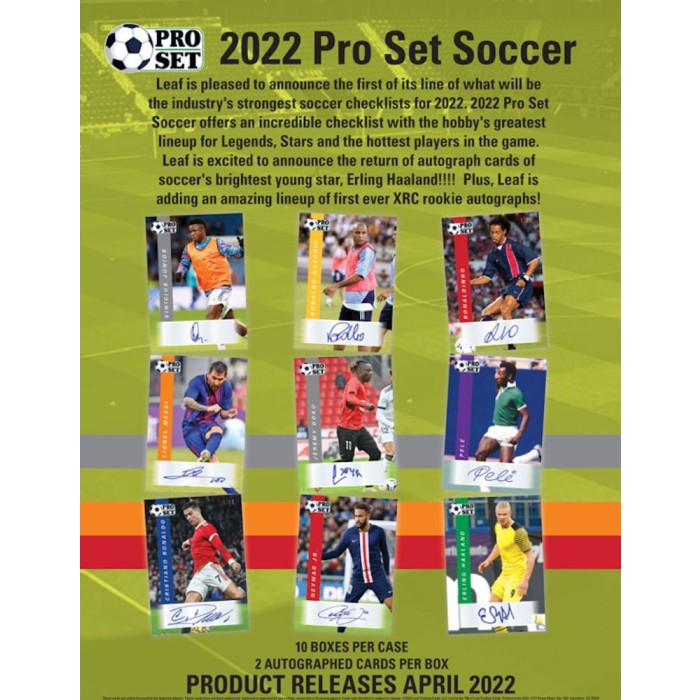 2022 Pro Set Soccer Hobby 10-Box Case | Steel City Collectibles