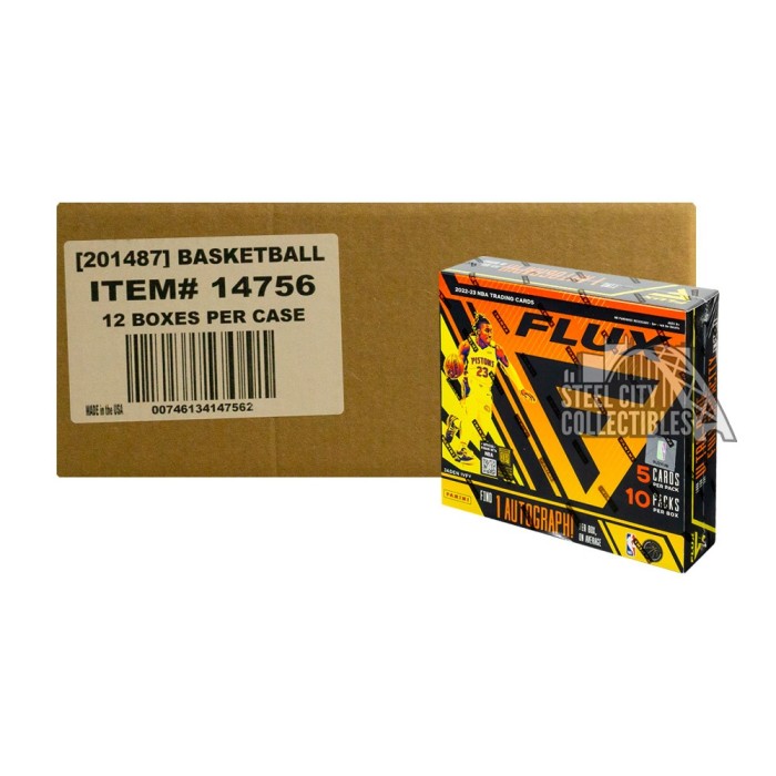 2022-23 Panini Flux Basketball Hobby 12-Box Case | Steel City Collectibles