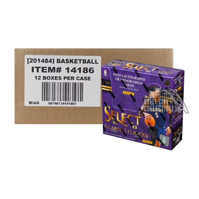 2022-23 Panini Select Basketball Hobby 12-Box Case | Steel City ...