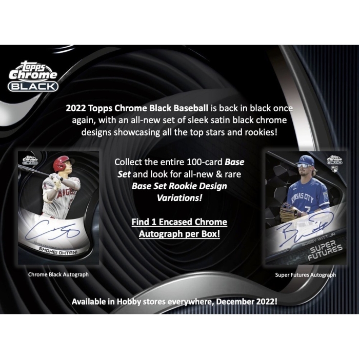 2022 Topps Chrome Black Baseball Hobby 12-Box Case Random Division ...