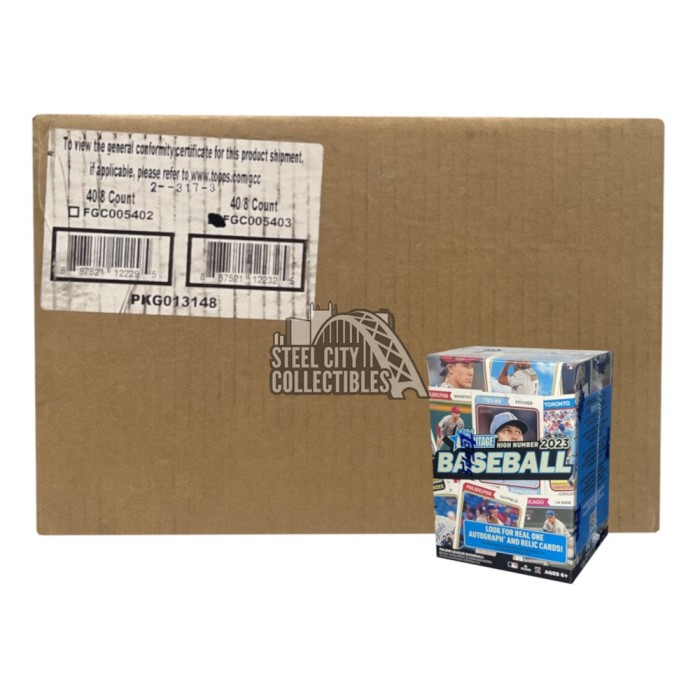 2023 Topps Heritage High Number Baseball Blaster 40-Box Case | Steel ...