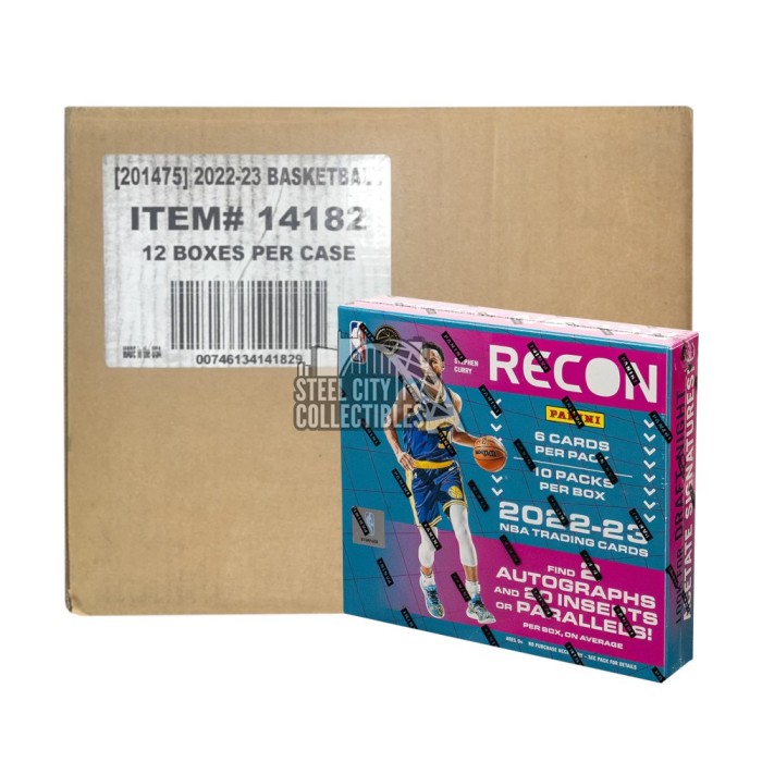 2022-23 Panini Recon Basketball Hobby 12-Box Case | Steel City Collectibles