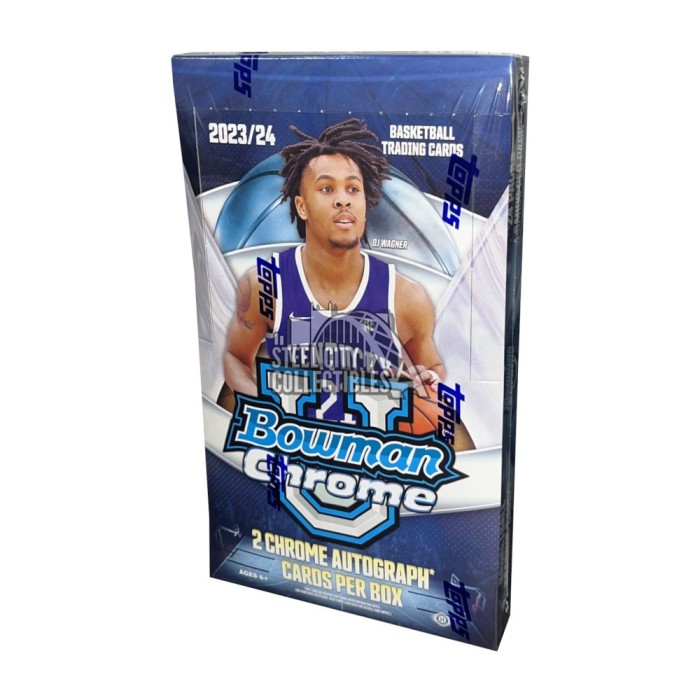 2023-24 Bowman University Chrome Basketball Hobby Box | Steel City ...