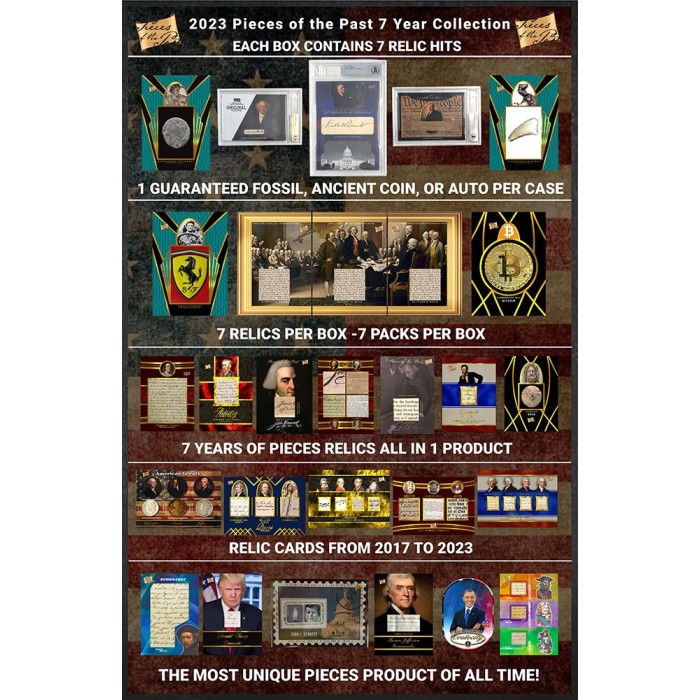2023 Super Break Pieces of the Past 7 Year Collection 7-Box Case ...
