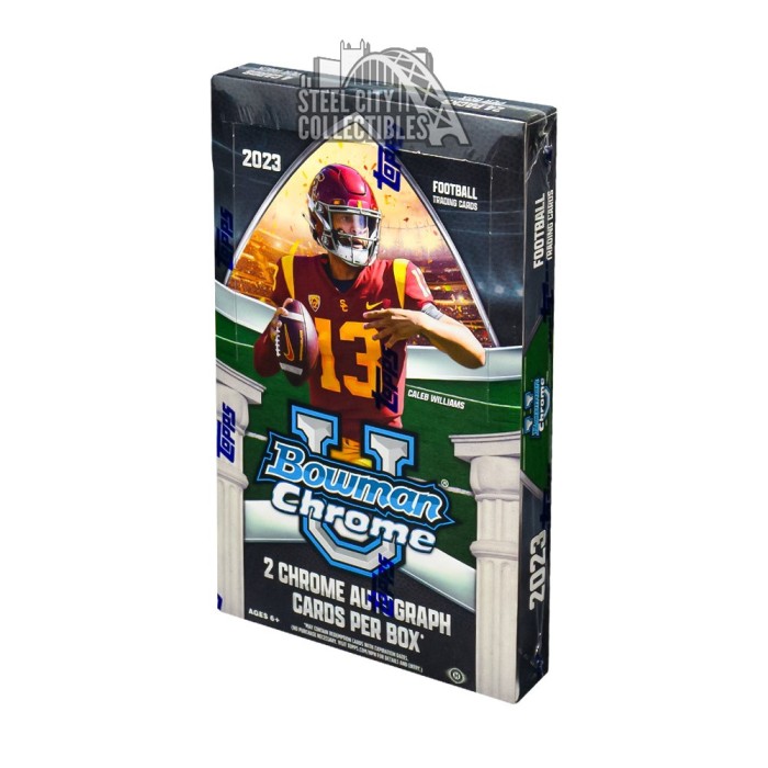 2023 Bowman University Chrome Football Hobby Box | Steel City Collectibles