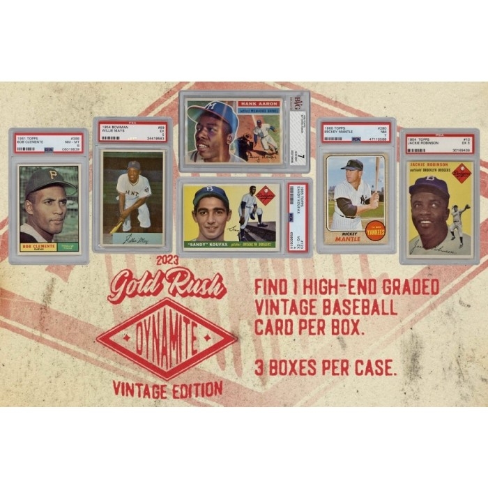2023 Gold Rush Dynamite Baseball Vintage Edition 3-Box Case Random Hit ...