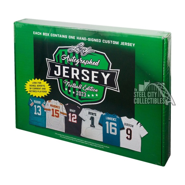 2023 Leaf Autographed Football Jersey Box | Steel City Collectibles