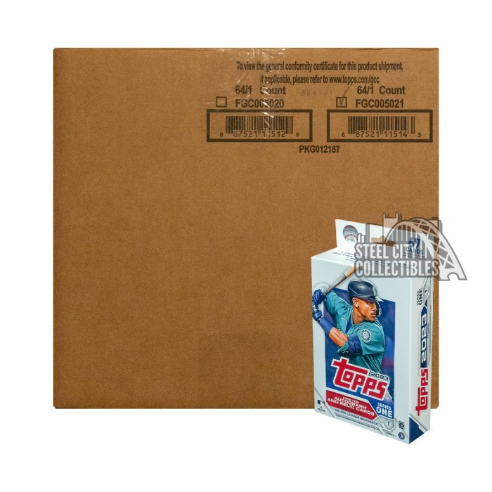 2023 Topps Series 1 Baseball Hanger 64-Box Case | Steel City Collectibles