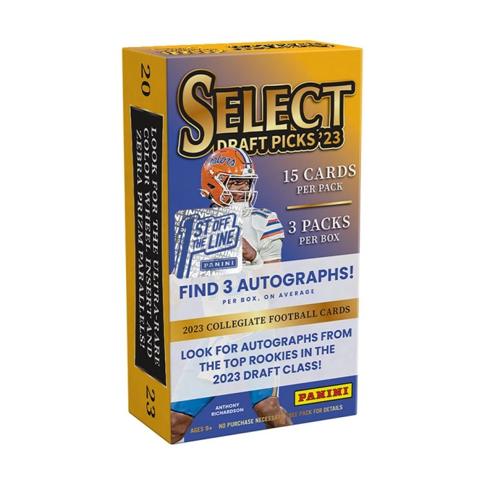 2023 Panini Select Draft Picks Collegiate Football Hobby Box - 1st Off ...