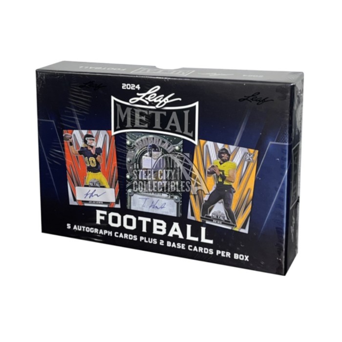 2024 Leaf Metal Football Hobby Box | Steel City Collectibles