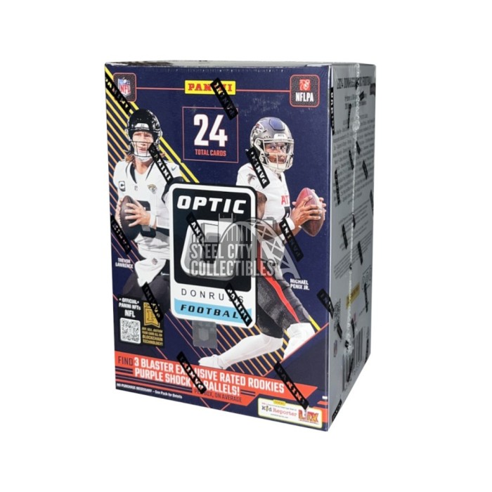 2024 Panini Donruss Optic Football 6-Pack Blaster Box (Purple Shock ...