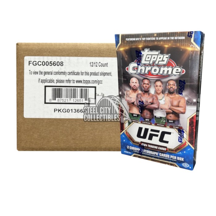 2024 Topps Chrome UFC Hobby 12-Box Case | Steel City Collectibles