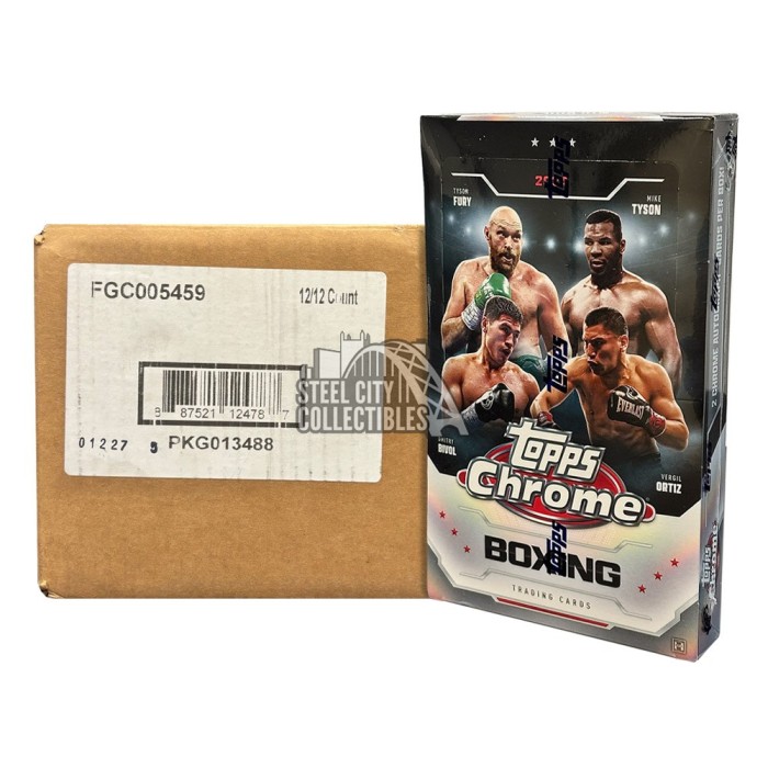 2024 Topps Chrome Boxing Hobby 12-Box Case | Steel City Collectibles