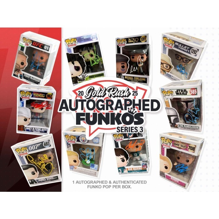 2025 Gold Rush Autographed Funkos Series 3 6-Box Case Random 5-Name Group Break #1 - Steve ...