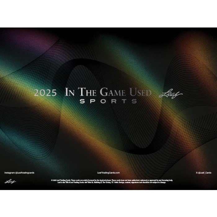 2025 Leaf In The Game Used Sports Hobby Box Random Hit Group Break #24 ...
