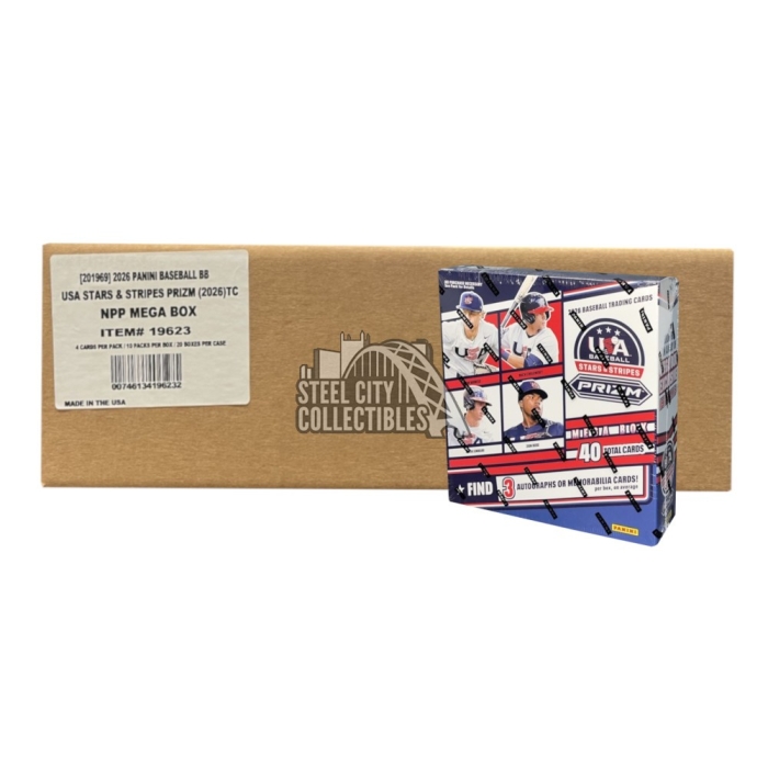 2026 Panini USA Stars & Stripes Baseball Mega 20-Box Case | Steel City ...