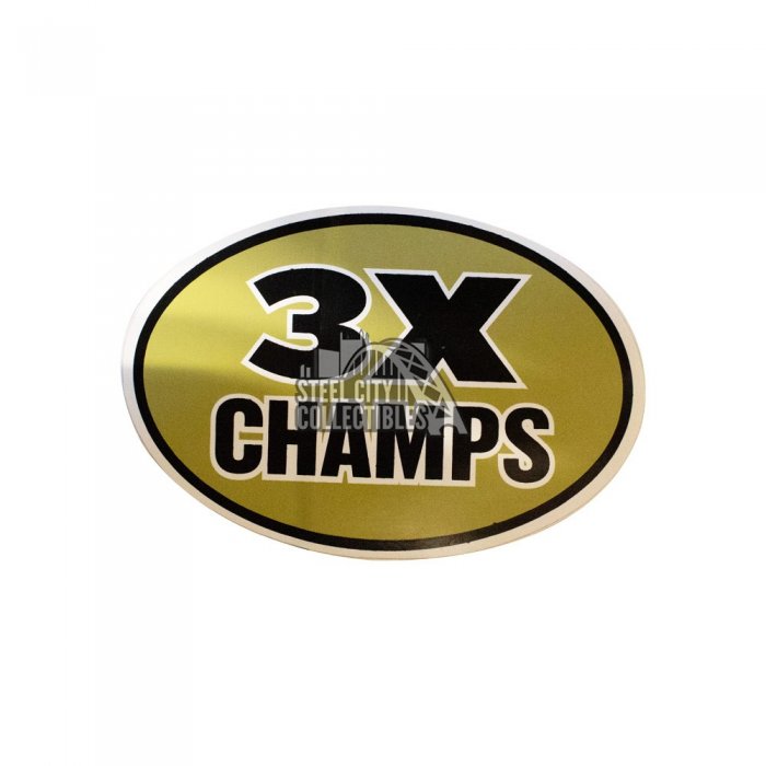 3x Champs Oval Decal 3"x4" | Steel City Collectibles