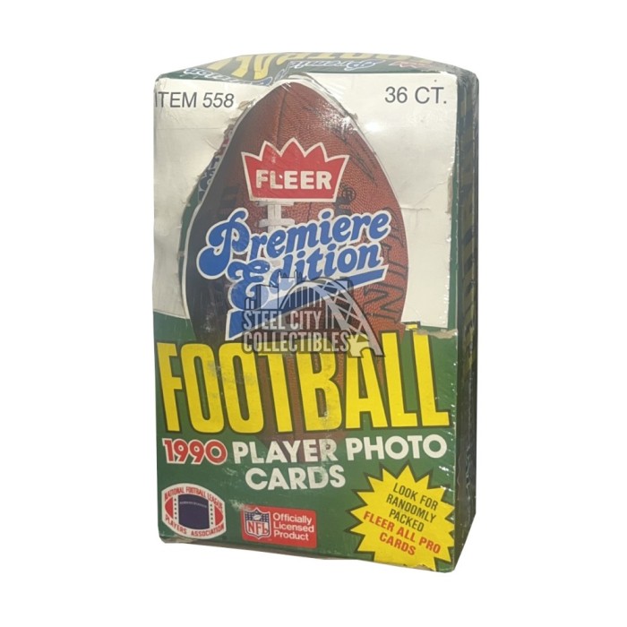 1990 Fleer Football 36-Pack Lot With Box | Steel City Collectibles
