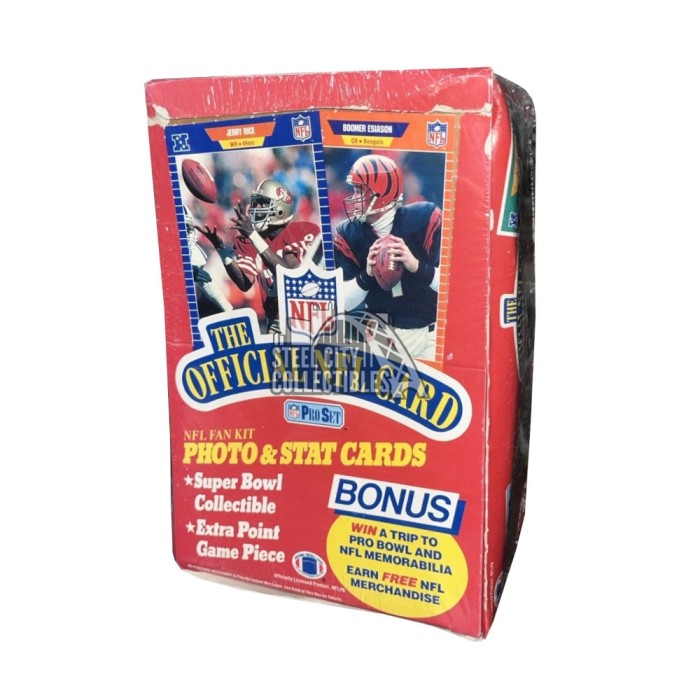 1989 Pro Set Series 1 Football 36-Pack Lot With Box | Steel City ...