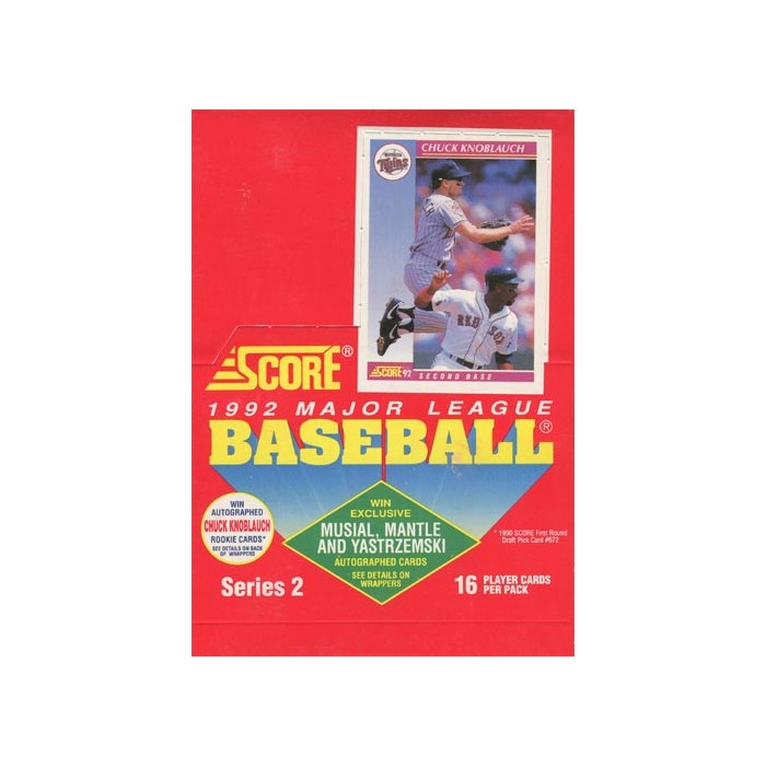 1992 Score Series 2 Baseball Hobby Box | Steel City Collectibles