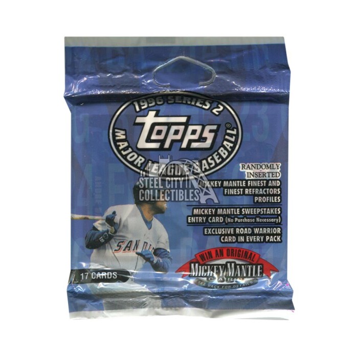 1996 Topps Series 2 Baseball Jumbo Retail "Road Warrior" Pack | Steel ...