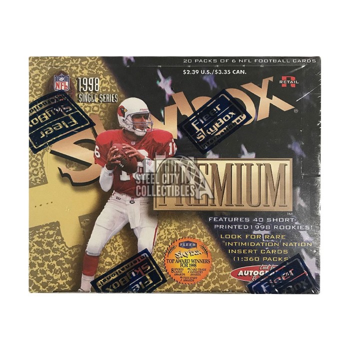 1998 Fleer Skybox Premium Football 20-Pack Retail Box | Steel City ...