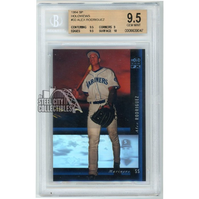 Alex Rodriguez 1994 Upper Deck SP Holoviews Rookie Card #33 BGS 9.5 Gem ...