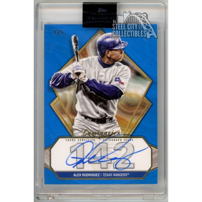 Alex Rodriguez 2022 Topps Luminaries Hit Kings Blue Autograph Card #HK ...