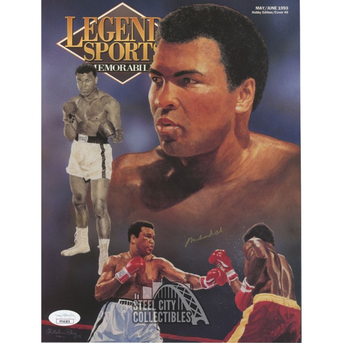 Muhammad Ali Autographed Legends Sports Magazine- JSA YY44205 | Steel ...