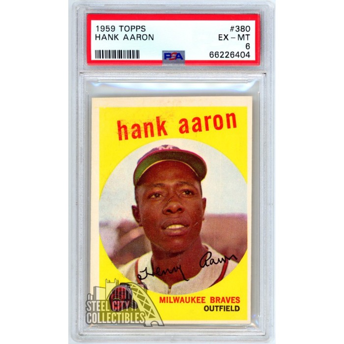 Hank Aaron 1959 Topps Card #380 PSA 6 EX-MT | Steel City Collectibles