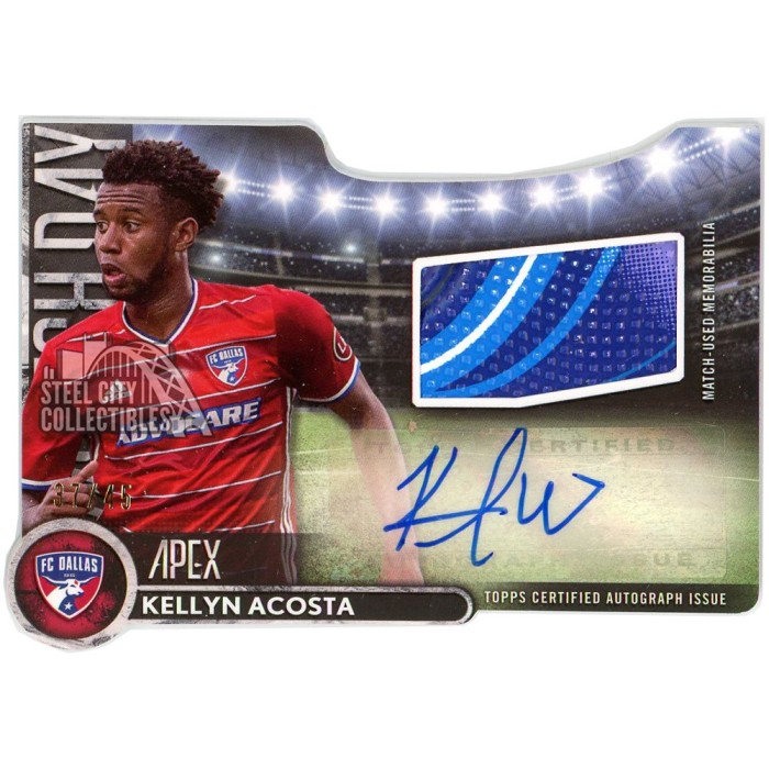 Kellyn Acosta 2016 Topps Apex Match Day Die-Cut Relic Autograph Card # ...