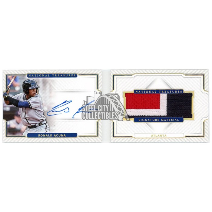 Ronald Acuna Jr 2018 Panini National Treasures Rookie Signature ...