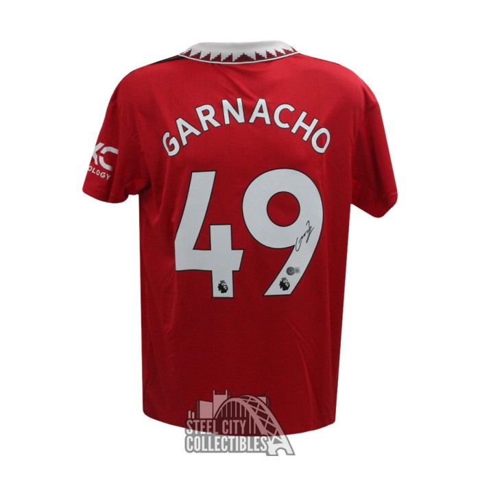 Alejandro Garnacho Autographed Manchester United Adidas Red Soccer ...