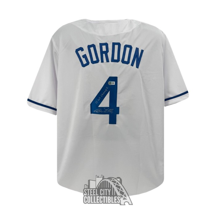 Alex Gordon 15 WS Champs Autographed Kansas City Custom White Baseball ...
