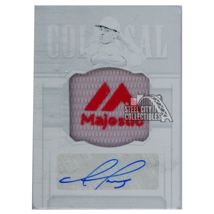 Alex Reyes 2020 Panini National Treasures Colossal Autograph Logo Patch ...