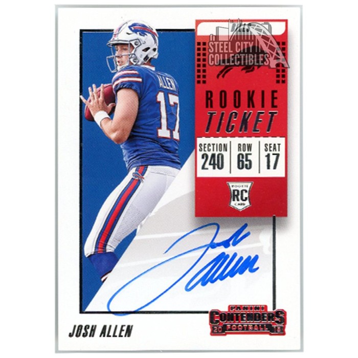 Josh Allen 2018 Panini Contenders Rookie Ticket Autograph Card #105 ...