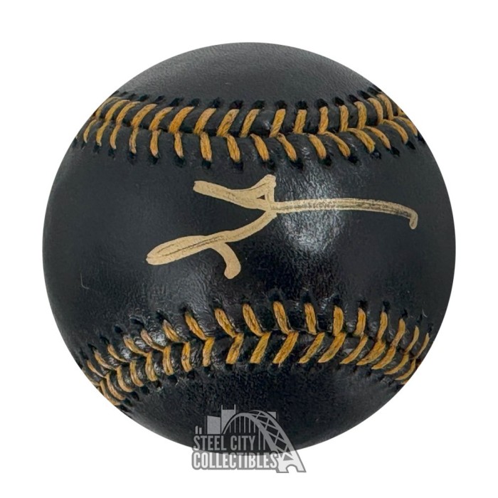Allen Iverson Autographed Official Black MLB Baseball - BAS | Steel ...