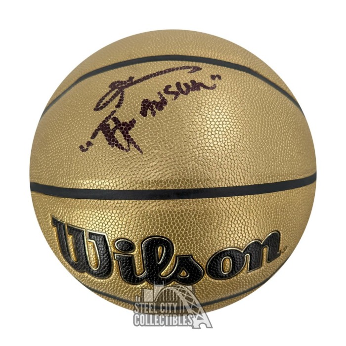 Allen Iverson The Answer Autographed Wilson Gold Edition Basketball ...