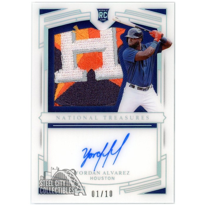 Yordan Alvarez 2020 Panini National Treasures Rookie Silhouette Logo ...