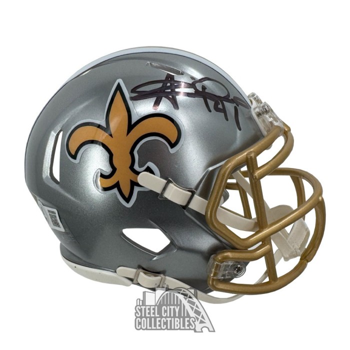 Alvin Kamara Autographed New Orleans Saints Flash Mini Football Helmet ...