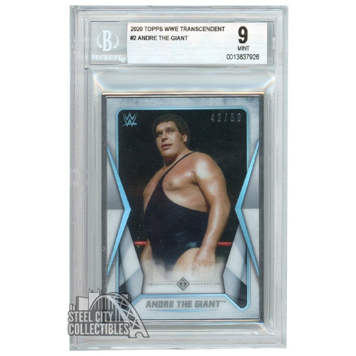 Andre The Giant 2020 Topps Transcendent WWE Card 48/50 #2 BGS 9 | Steel ...