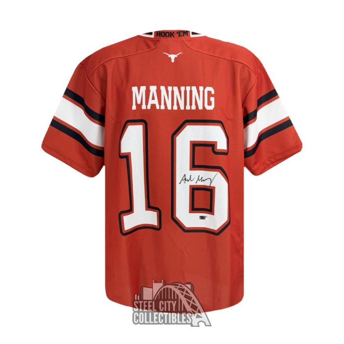 Arch Manning Autographed Texas Longhorns Orange GameDay Greats Football ...