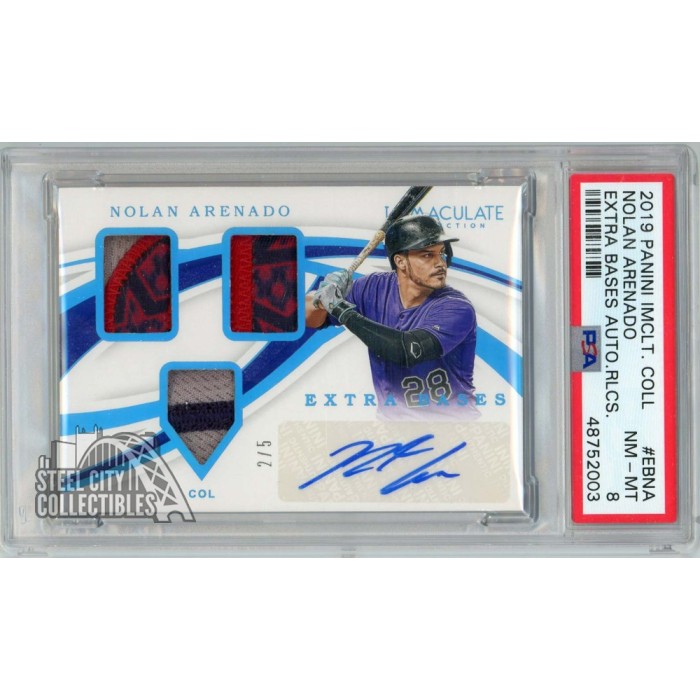 Nolan Arenado 2019 Panini National Treasures Extra Bases Patch ...